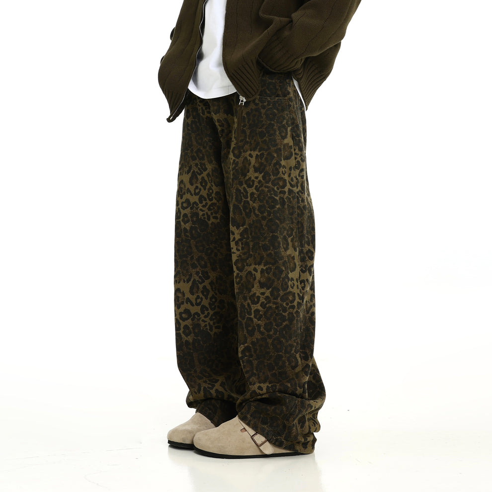 Leopard Print Cargo Pants with Large Pockets – ArtsKoreanMan