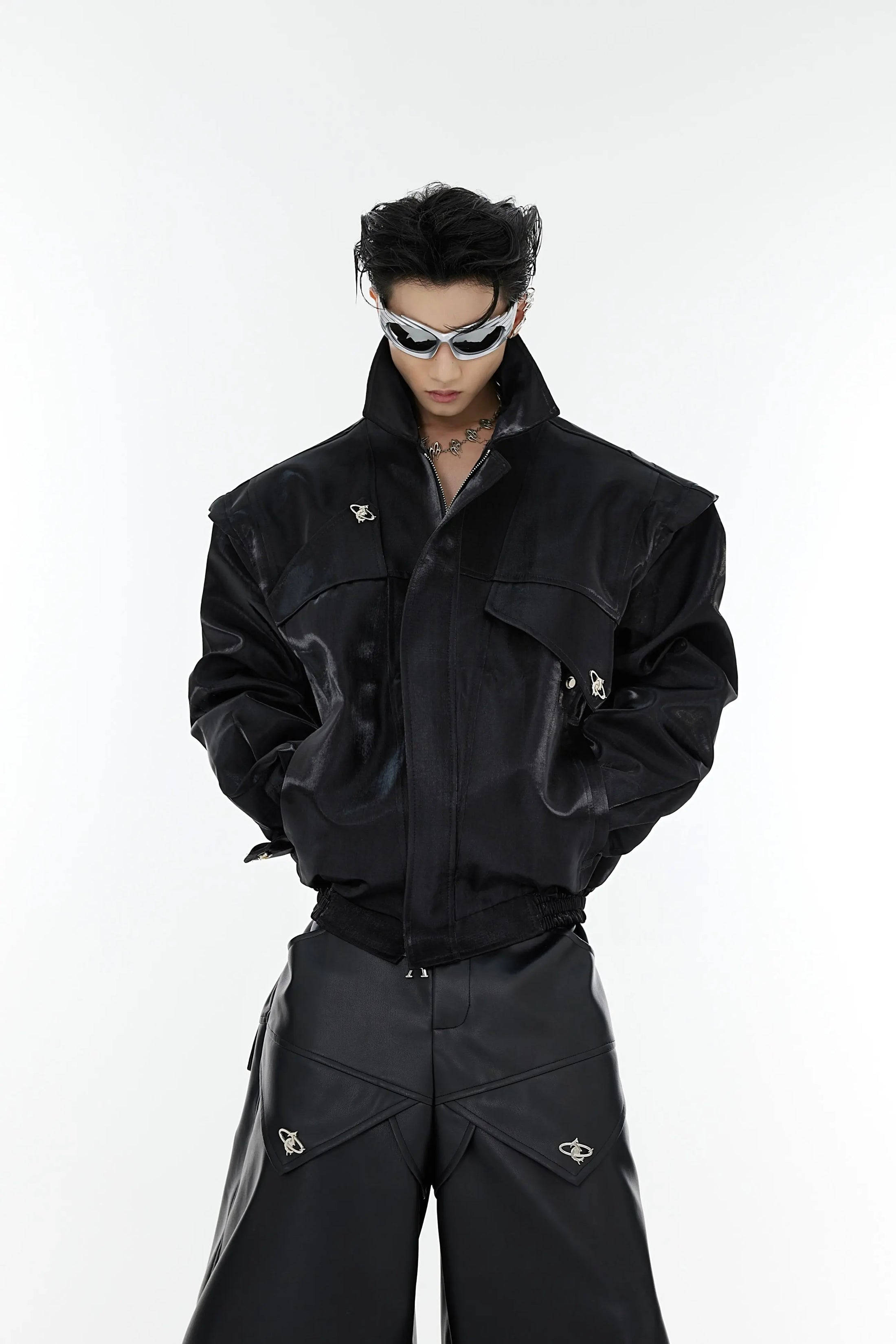 【23s August.】Streamer Shoulder Pad Jacket – ArtsKoreanMan