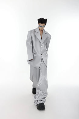 Effortlessly Chic: Simple Shoulder Pad Suit – ArtsKoreanMan